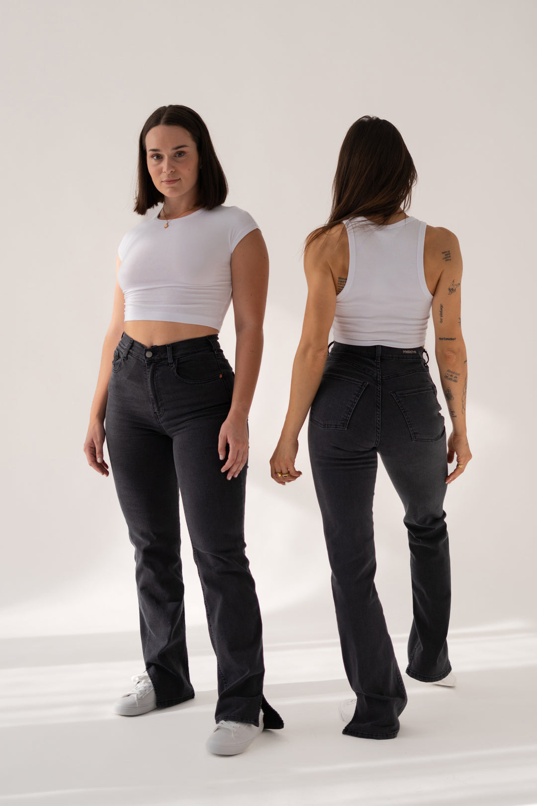 STRAIGHT&CUT HIGH RISE - GREY – Matcha Jeans